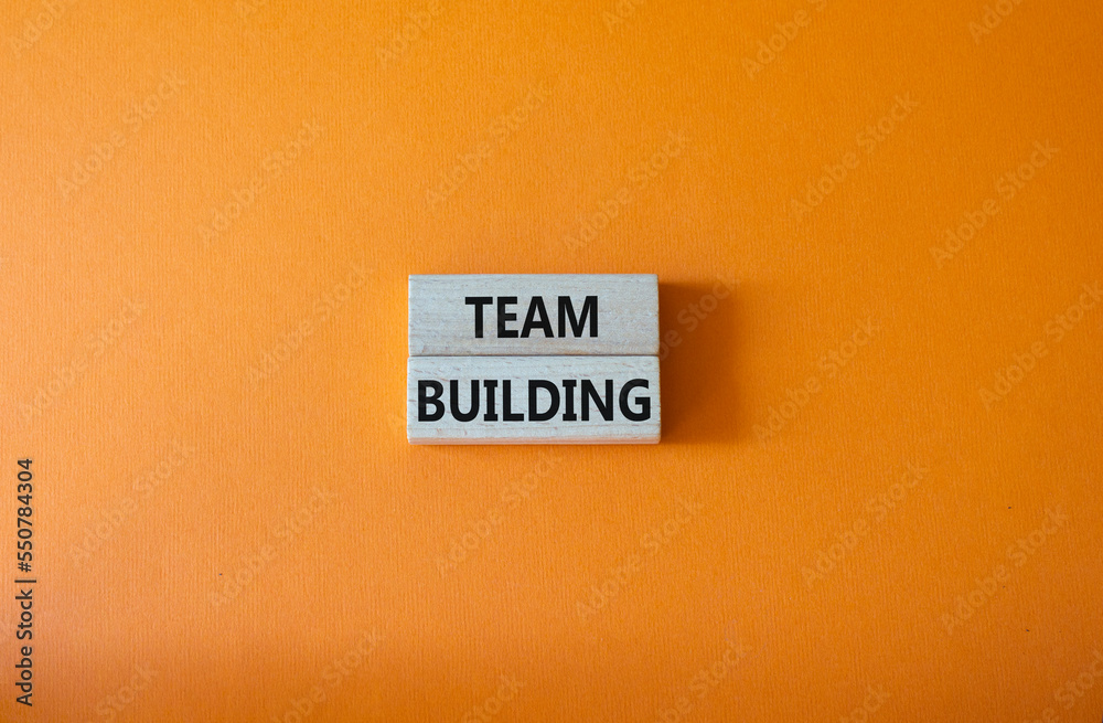 Team Building symbol. Concept word Team Building on wooden blocks ...