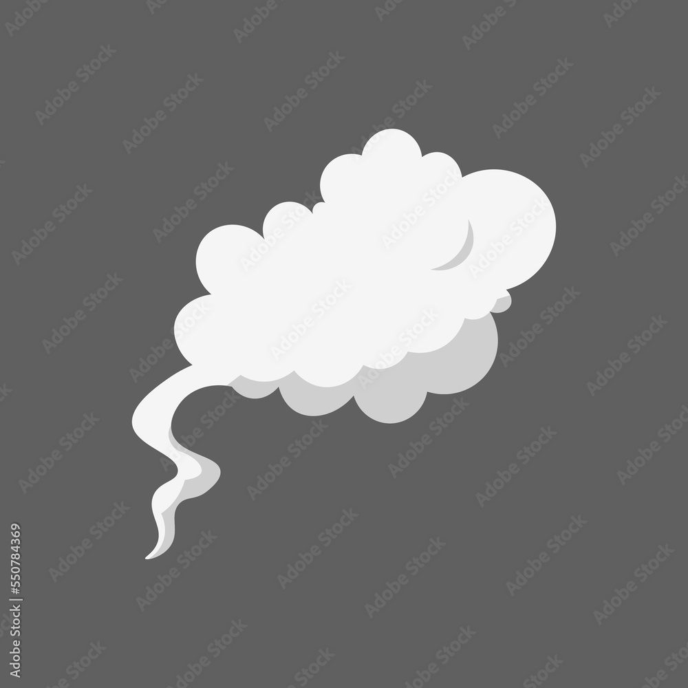 Cartoon smoke cloud. Comic stem effect. Vector fog silhouette set Stock ...