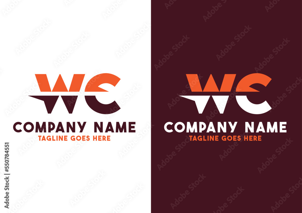 Letter WC logo design vector template, WC logo Stock Vector | Adobe Stock
