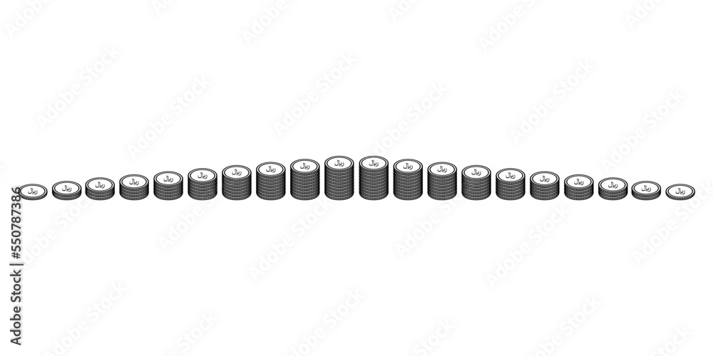 Rial Sign, also known as Riyal for Icon Symbol, Pictogram, Apps ...