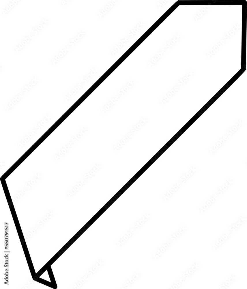 Black line label template banner vector illustration. Contour curved ...