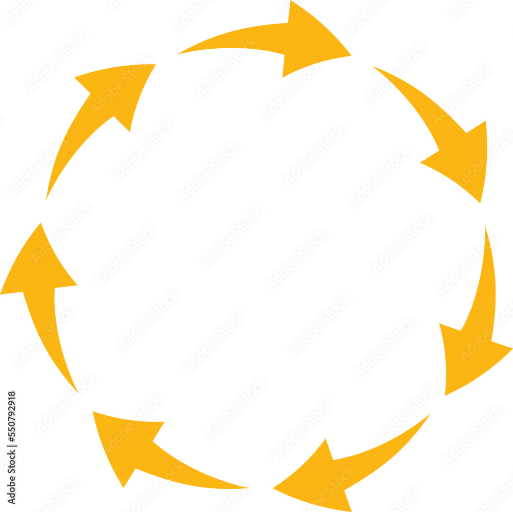 Solid circular arrows symbols collection vector illustration. Reuse or ...