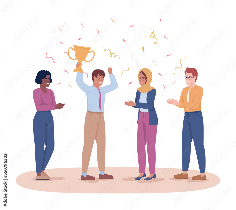 Teamwork Success Cartoon