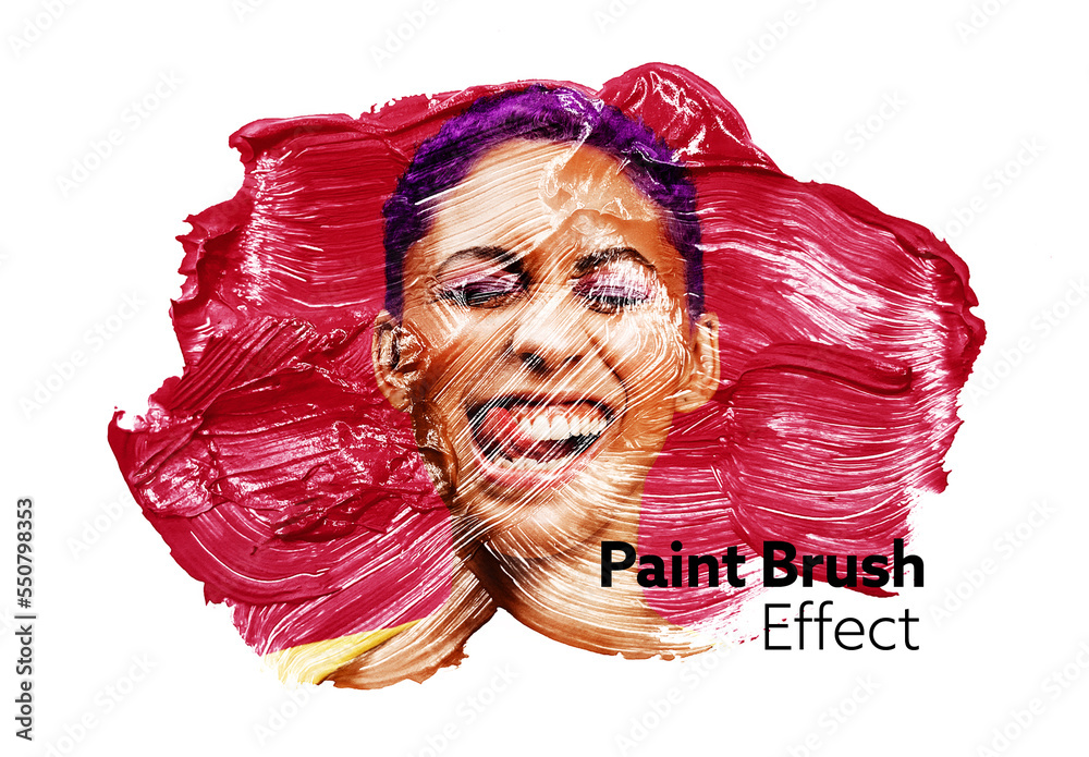 Paint Brush Photo Effect Stock Template | Adobe Stock