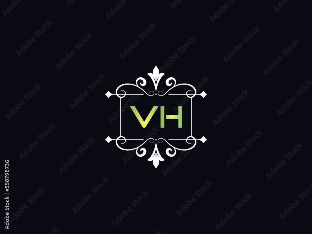 Minimalist VH Logo, vh v h Luxury Logo Letter For Your Business Stock ...