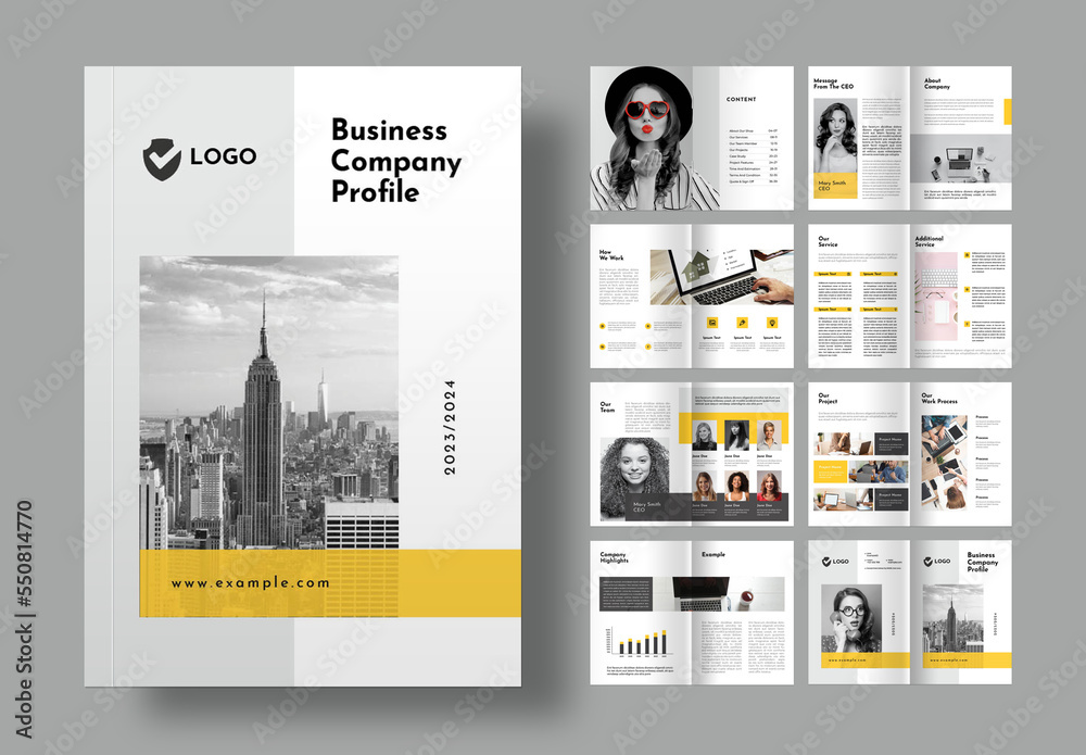 Company Profile Layout Stock Template | Adobe Stock