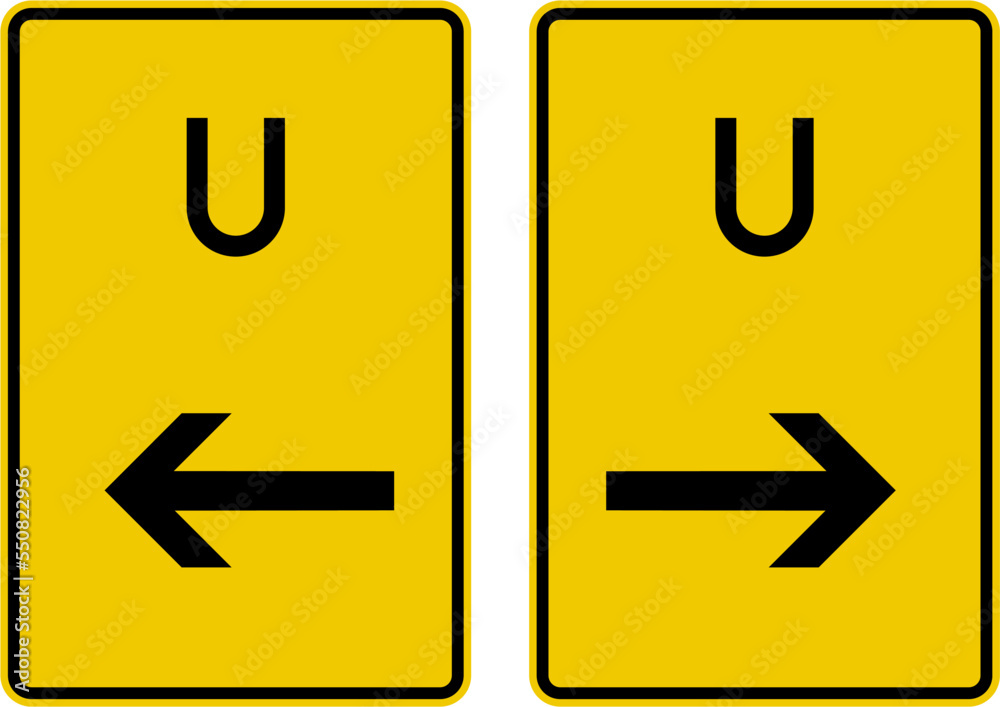Vetor de Detour information signs on the roads other than Autobahn. 1 ...