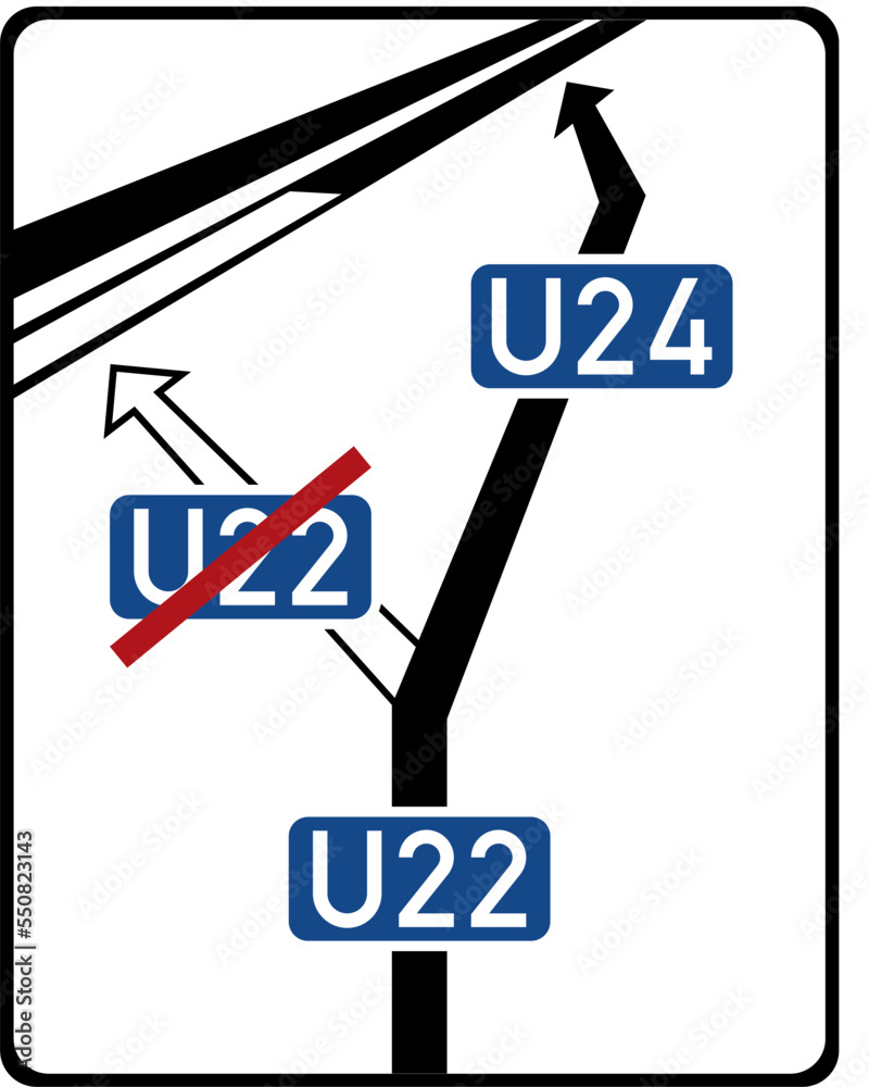 Indicates the next detour route (in solid black lines) to get back on ...