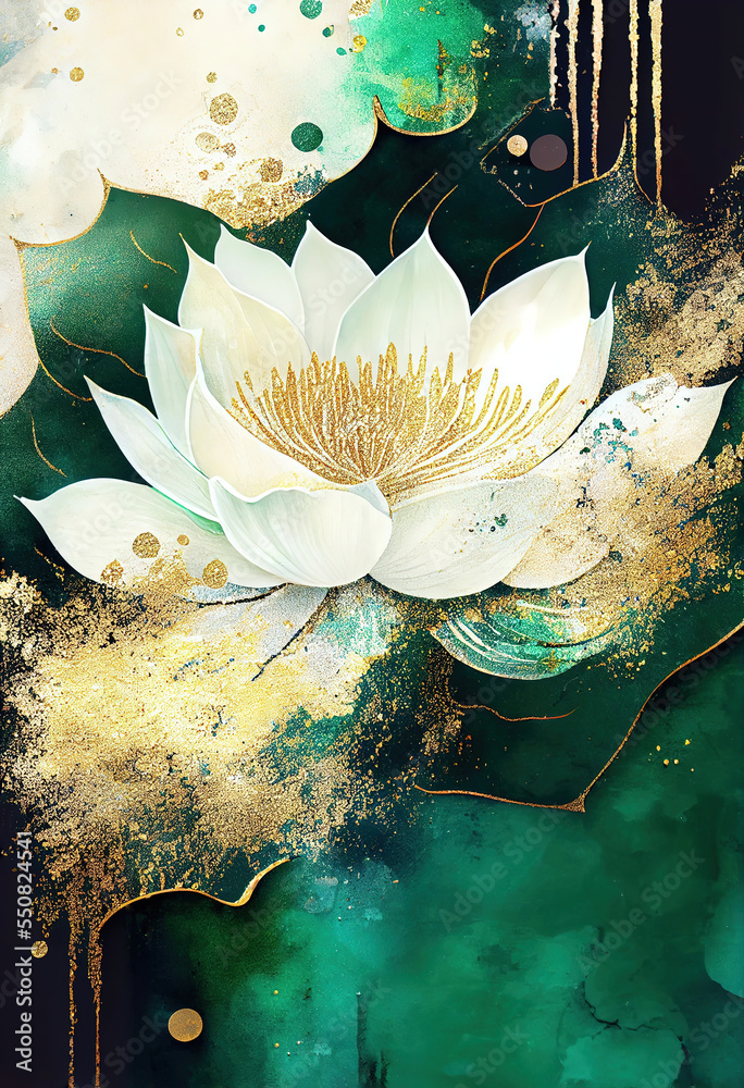 lotus marble texture with abstract green, white, glitter and gold ...