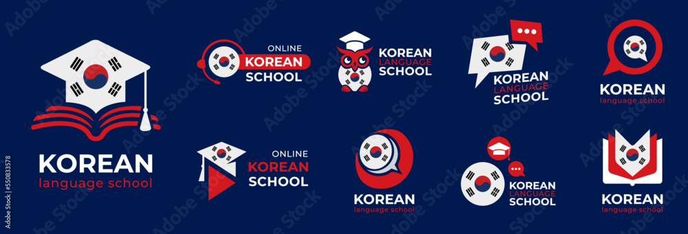 Vector logo of the Korean language school Stock 벡터 | Adobe Stock