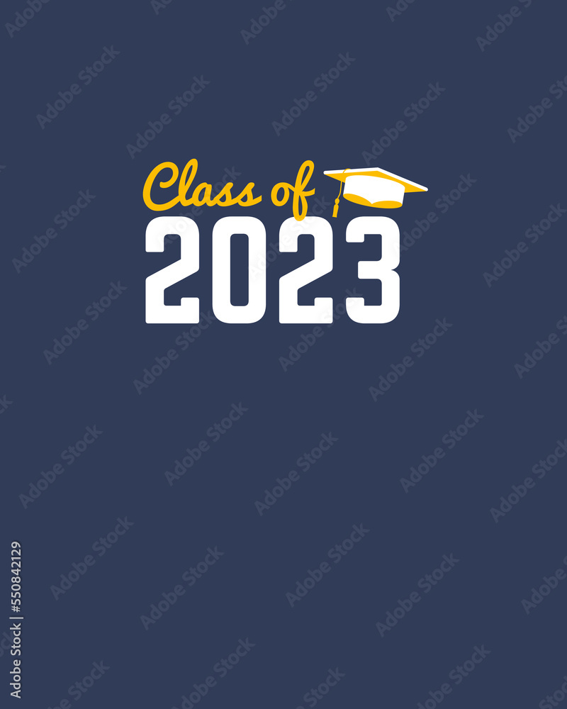 class of 2023 graduation on dark blue background Stock Vector | Adobe Stock