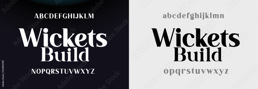 WICKETS BUILD modern, luxury and tech alphabets letter set design ...