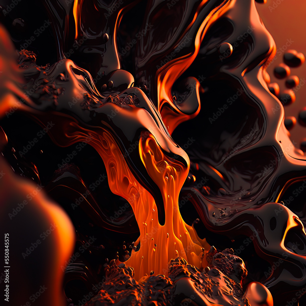 Generative AI red liquid abstract texture. Red magma abstract ...