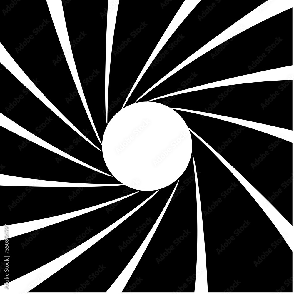 Abstract background inside of a gun barrel. Spiraled interior of a gun ...