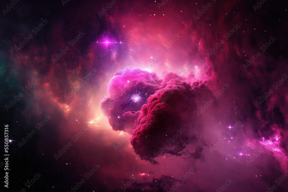 Purple And Pink Nebula Wallpaper