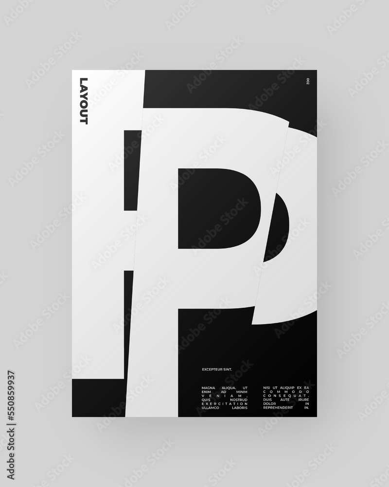 Abstract Poster Design. Vertical A4 format. Modernism brochure ...