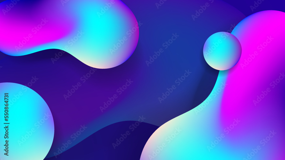 abstract 3d technology particles fluid liquid mesh background with blue ...