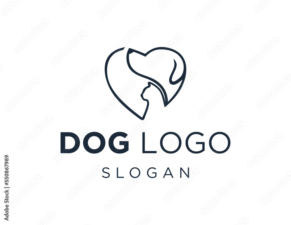 Logo design about Dog on a white background. created using the ...