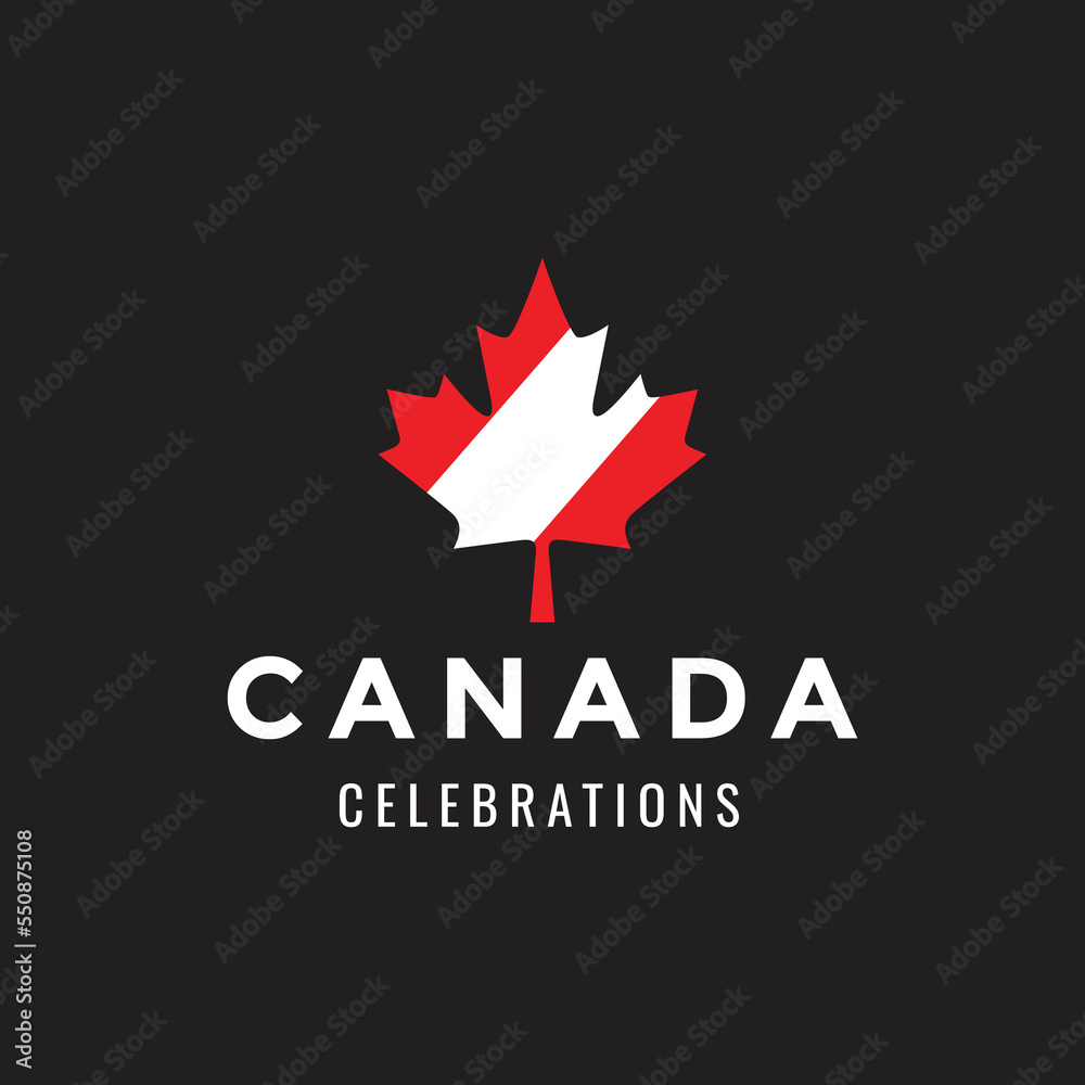 canada logo design vector graphic illustration Stock Vector | Adobe Stock