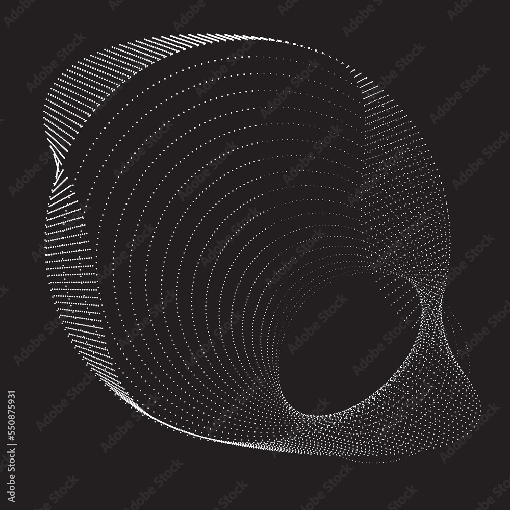 Abstract oval Lines Background with geometric circles . Vector rotating ...