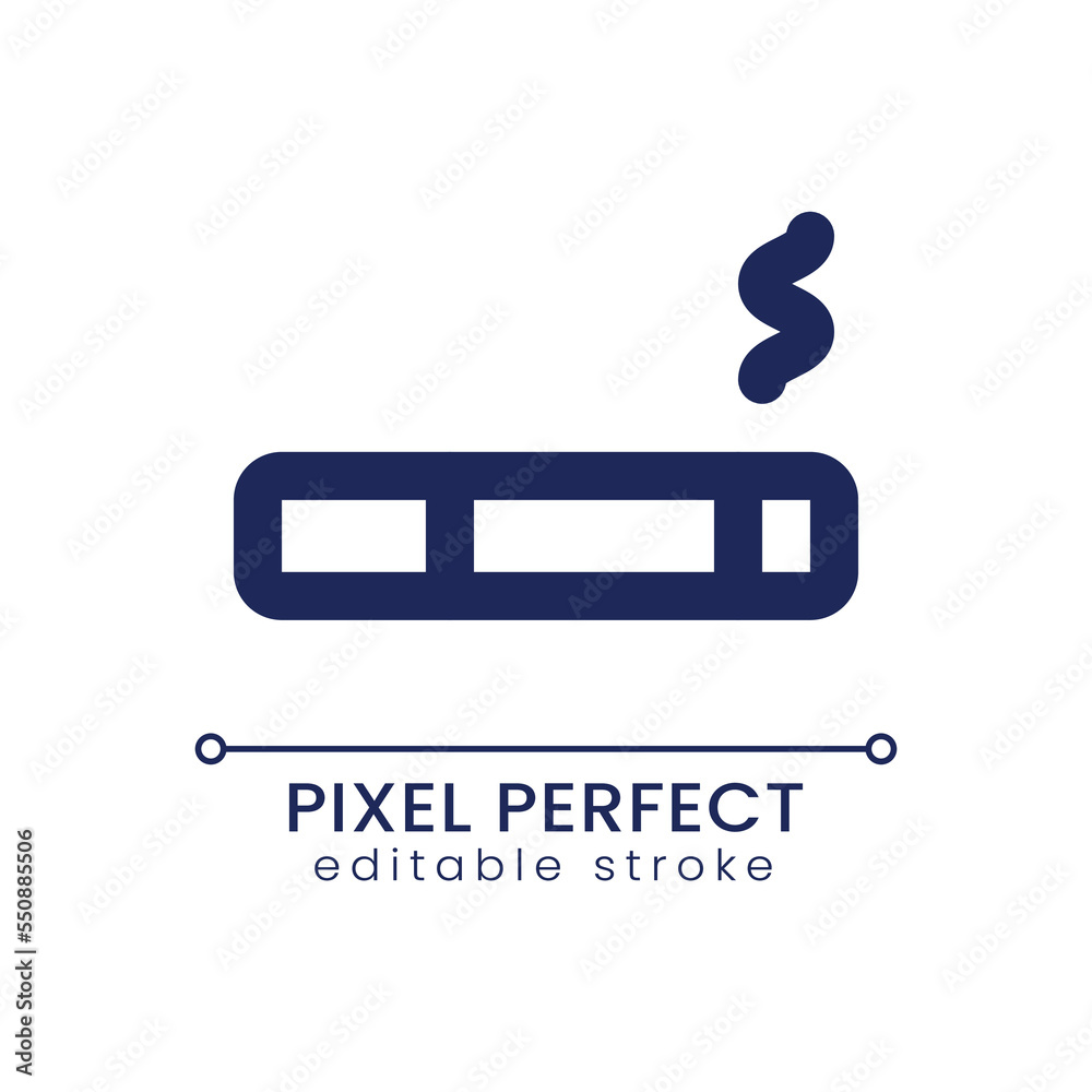 Smoking lounge pixel perfect linear ui icon. Rule for guests that smoke ...