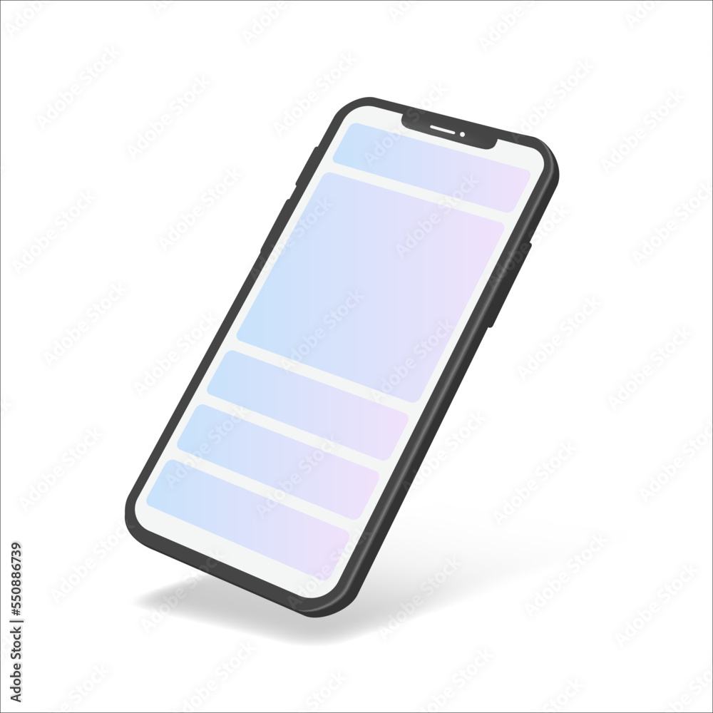 Realistic Smartphone Mockup Device Ui Ux Mockup For Presentation Template Cellphone Frame