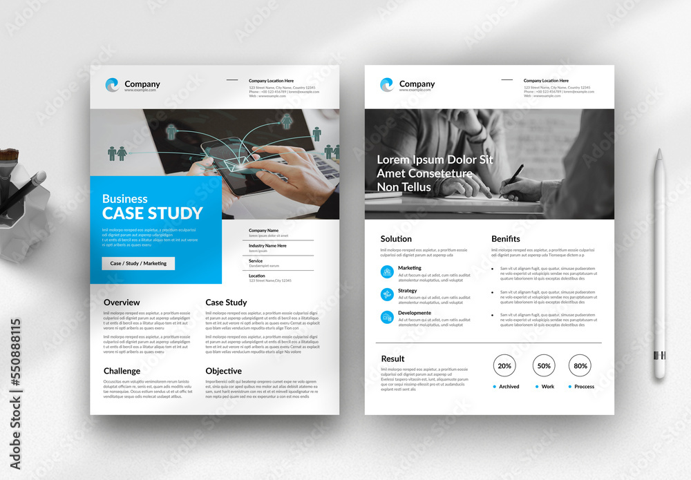 Case Study Layout Stock Template | Adobe Stock