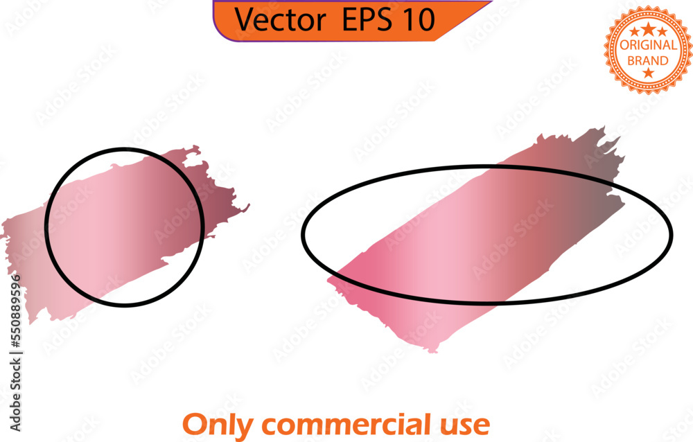 Rose gold brush strokes with frame for text. vector gold brush strokes ...