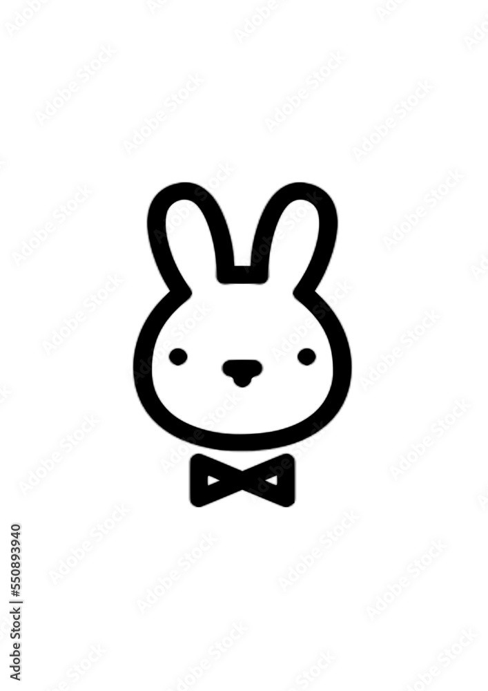 Bunny Conejo Vector Black SVG ICON PNG LOGO Stock Vector | Adobe Stock
