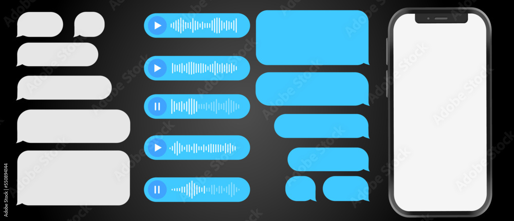 Vector blank templates for the message. A design element for your text ...