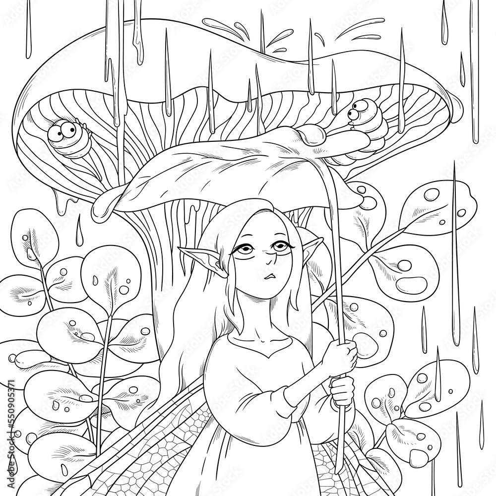 Rain Fairy Drawings