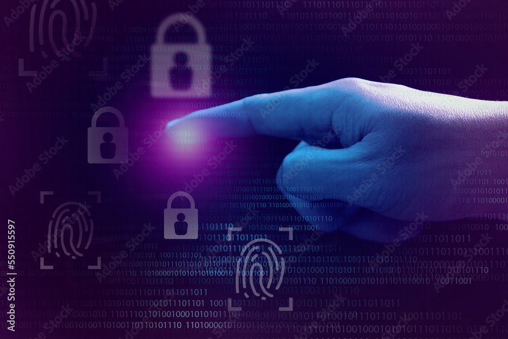 biometric fingerprint identification , scan finger for unlock ...