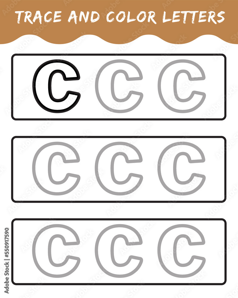 Trace letters for kindergarten and preschool kids. Write and color ...