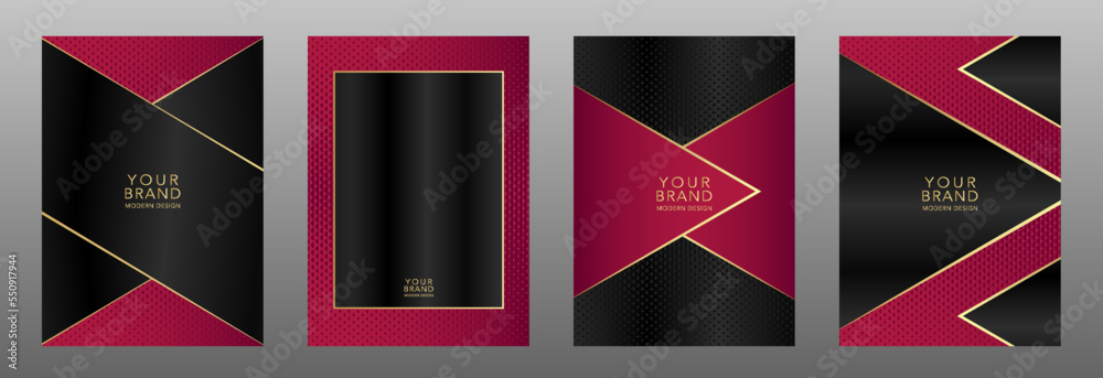 Modern cover design set. Creative abstract diagonal line, carbon ...