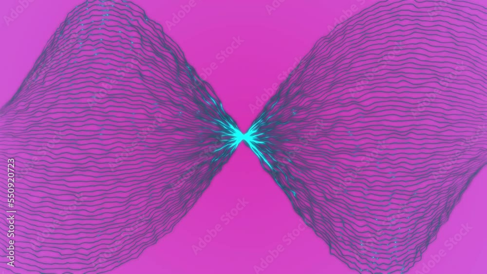 string twisted colorful animated abstract sci-fi background with wavy ...