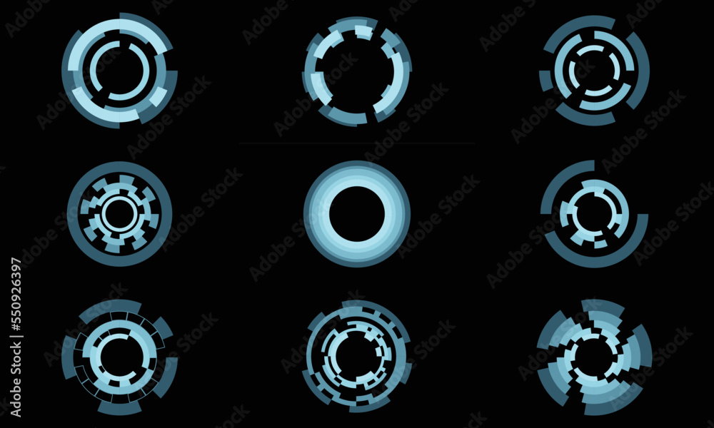 technology futuristic reticle interface vector illustration Stock ...
