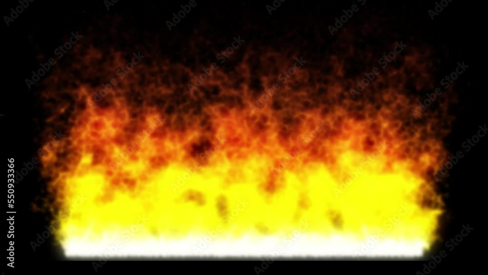 Fire Flames burning. 4K motion background. 3d rendering. cyclic ...