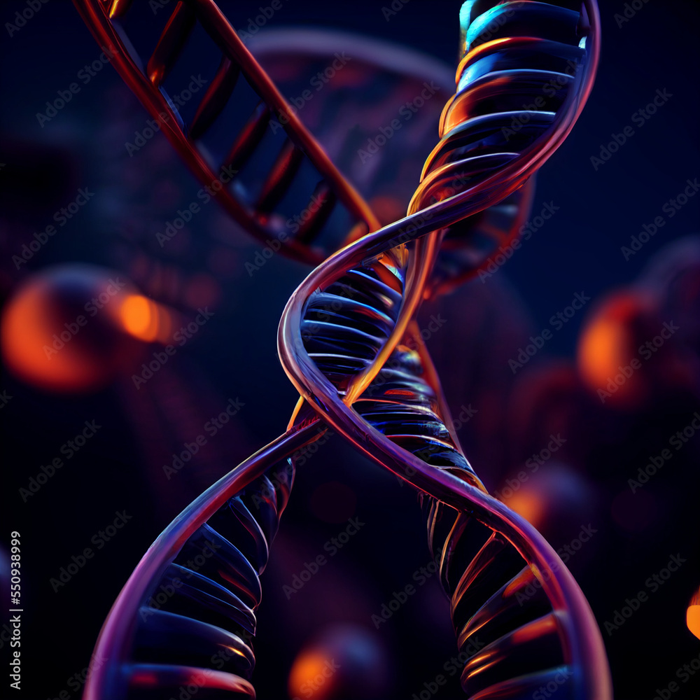 DNA helix colored genes chromosomes DNA sequence, DNA structure ...