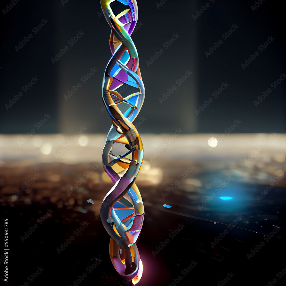 DNA helix colored genes chromosomes DNA sequence, DNA structure ...