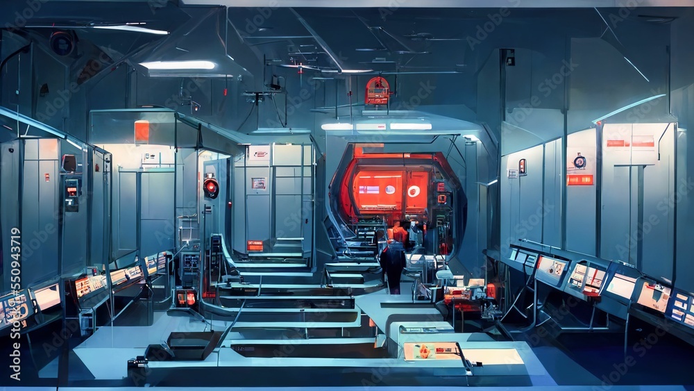 Scientific laboratory on space station. Technology background and ...