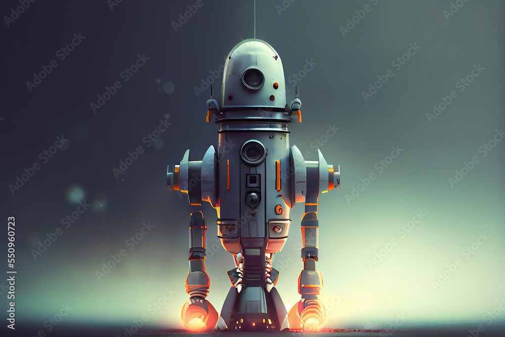 Poster concept art of a retro space rocket – Wall Art | UkPosters