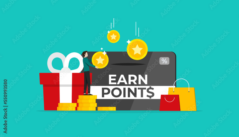 Earn points concept for loyal customers, Loyalty program and get ...