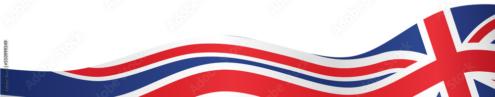 Waving flag of UK isolated on png or transparent background,Symbols of ...