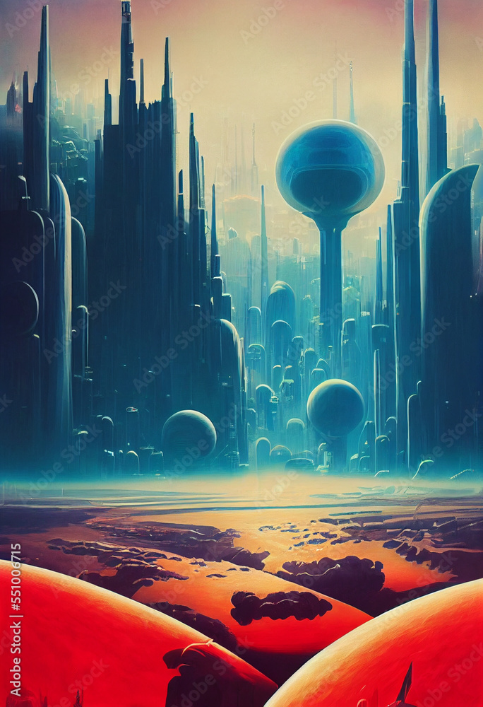 Alien cities, scifi, science fiction, progress, electricity, other ...