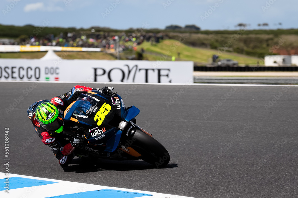 Cal Cruthlow of Great Briton on the WithU Yamaha RNF MotoGP Team Yamaha ...