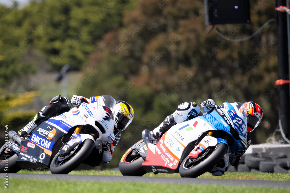 Taiga Hada of Japan on the Pertamina Mandalika SAG Team Kalex followed ...