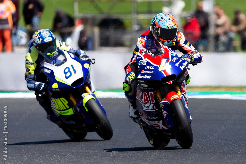 Sean Dylan Kelly of United States on the American Racing Kalex followed ...