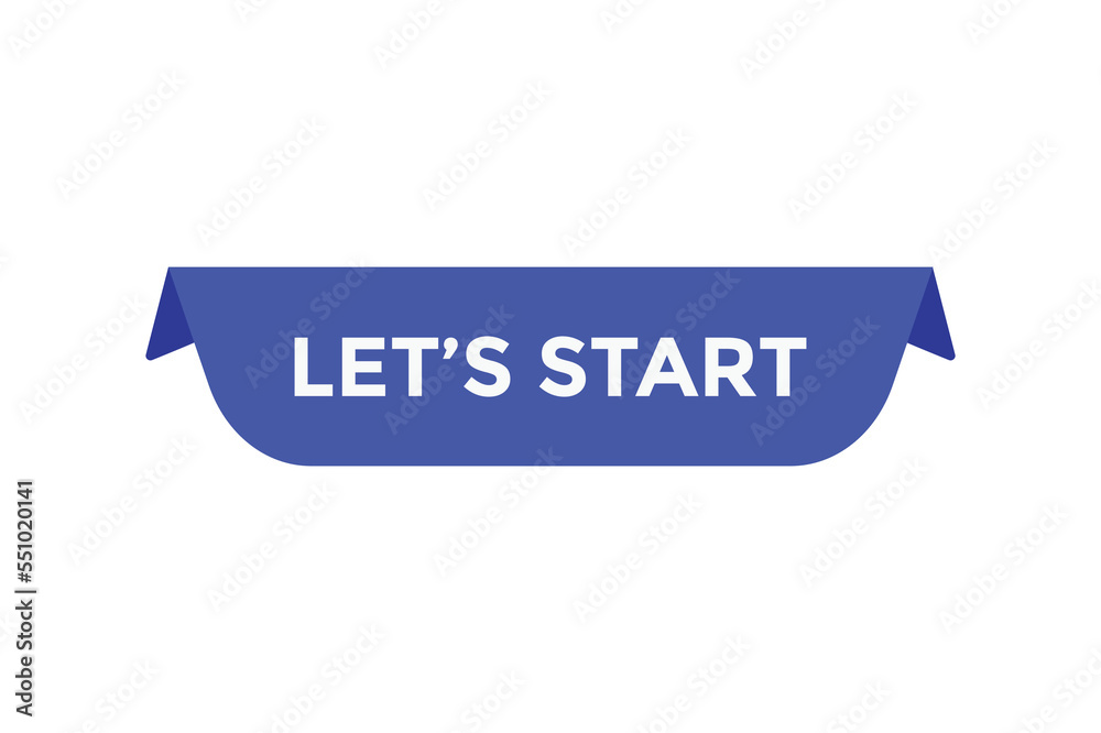 Let's start button web banner template Vector Illustration Stock Vector ...