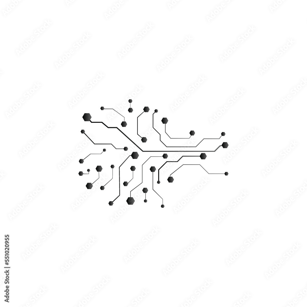 Chip Digital Logo abstract Artificial Intelligence AI vector design ...
