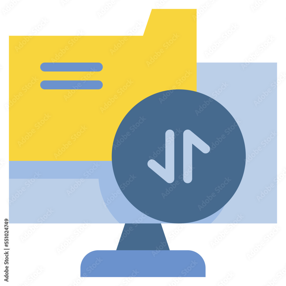 transfered file folder icon flat style Stock Vector | Adobe Stock